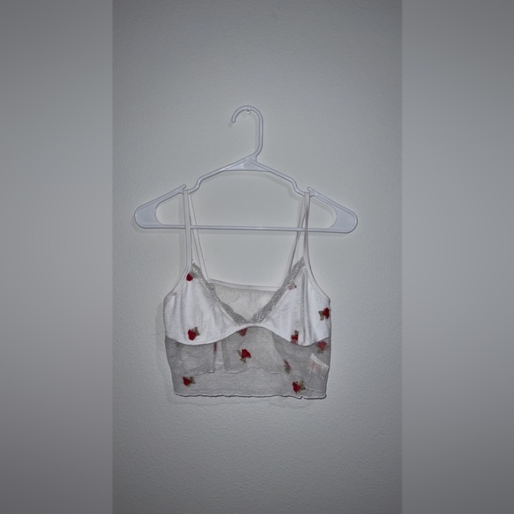 ROMWE | Tops | See Through Rose Crop Top | Poshmark